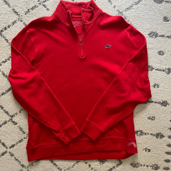 Vinyeard Vines Quarter Zip Red